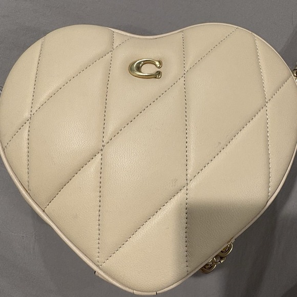Coach | Bags | Coach Quilted Heart Crossbody Bag Ce725 Ivory Nappa ...
